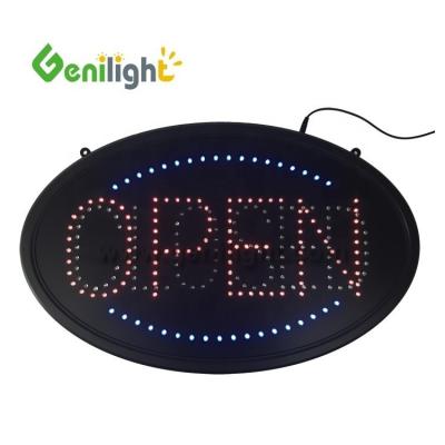 China Aluminium Plastic Background Oval LED Open Closed Board with 5mm Superbright LED Material for sale