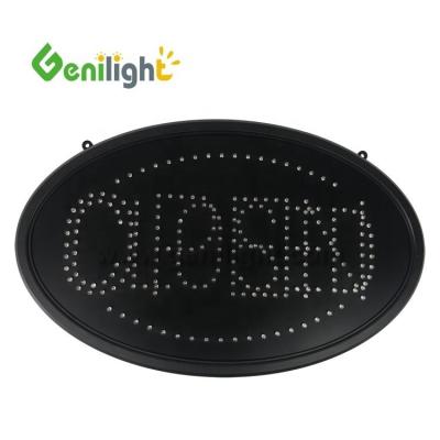 China Aluminium Plastic Background Oval LED Open Closed Board with 5mm Superbright LED Material for sale