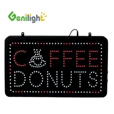 China 22*13inch Touch Screen LED Open Sign for Coffee Donuts Shop Business Hours Genilight for sale
