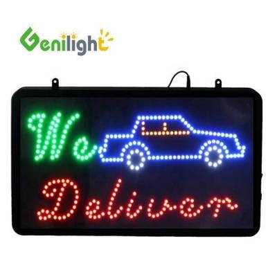 China Genilight Indoor 56*33cm High Bright and Low Voltage LED Open Sign with RGB Function for sale