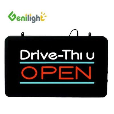 China Genilight Indoor 56*33cm High Bright and Low Voltage LED Open Sign with RGB Function for sale
