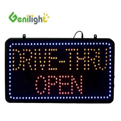 China Genilight Indoor 56*33cm High Bright and Low Voltage LED Open Sign with RGB Function for sale