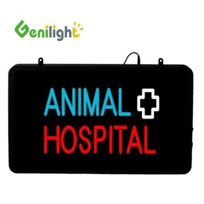 China ABS de molde aberto Outframe Genilight 56*33 cm ANIMAL HOSPITAL LED Neon Sign Para decoração de parede à venda