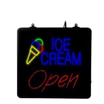 China Touch Screen Type LED Open Sign Flashing Board Neon Light for Ice Cream Business for sale