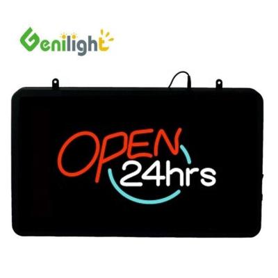 China Animation Display Function High Lighted Custom LED Open with Hour Neon Sign for sale