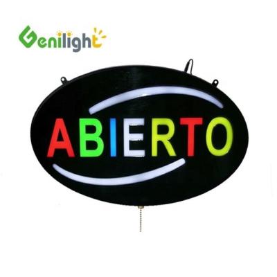 China Ativador ABIERTO LED Neon Sign For Shop CE ROHS Certificado com letra multicolor à venda