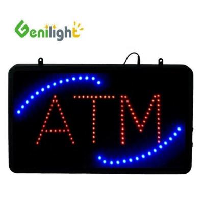 China Professional ABS Open-Mold Outframe LED ATM Cash Sign with CE RoHS Adaptor Hang Chain for sale