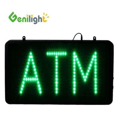 China Professional ABS Open-Mold Outframe LED ATM Cash Sign with CE RoHS Adaptor Hang Chain for sale