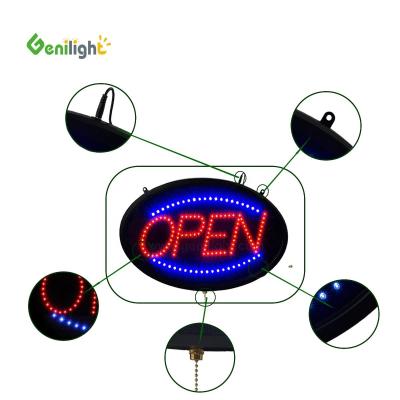 Cina Alta luminosità lampeggio pubblicitario aperto negozio segnali aperti a LED angolo di visione H / V incluso in vendita