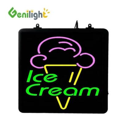 China Sinalização LED de sorvete iluminada com moldura ABS e painel frontal acrílico atraente à venda