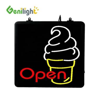 Cina Segnale aperto LED illuminato per gelati con telaio ABS e cartellone acrilico accattivante in vendita