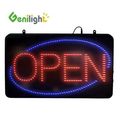 Cina 5000 ore di lavoro Durata di vita LED OPEN Neon Sign per la pubblicità e la decorazione degli interni in vendita
