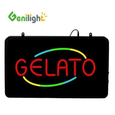 China 22 * 13 polegadas RGB Profundidade de cor Genilight GELATO Publicidade Light Boxes para loja de sorvete à venda