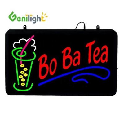 China Tempo de vida útil de 50000 horas Logotipo do chá Bo Ba Cerveja Bar Pub Loja Sinalização luminosa para lojas à venda