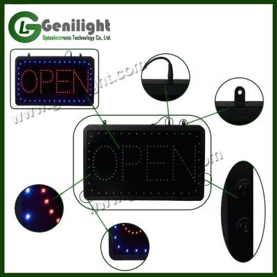 China Genilight Indoor Electronic LED Hair Salon Open Sign met CE RoHS LVD Certificaat Te koop