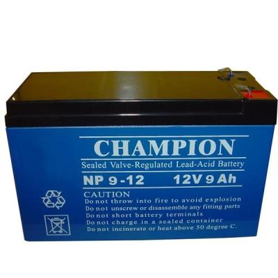 China Champion AGM battery 12V9AH Lead Acid battery 12V8AH emergency lighting battery for sale