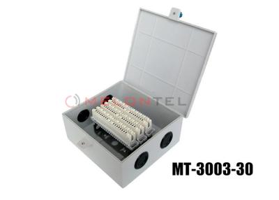 China Indoor 30 Pair Telephone Distribution Box Plastic Key Lock Enclosure for sale