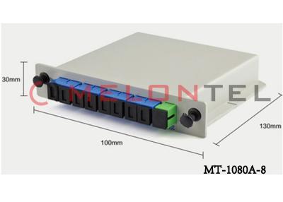 China 1x8 SC UPC Inserted PLC Fiber Optical Splitter for FTTH Networks for sale