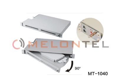 China 90 Degree Rotatable Fiber Optic Patch Panel Aging Resistance SC Duplex Adapters 24 Port for sale