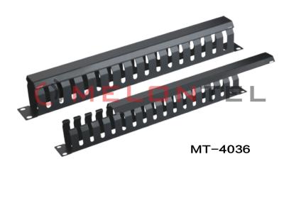 China 1U Rack Mount Cable Management Panel with Cover for Server Racks for sale