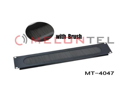 China Horizontal Server Rack Cable Management Panel 1U Brush Grommet Strip for Data Center for sale
