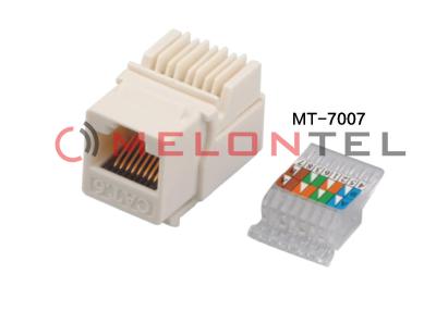 China Gold Plated Surface Mount Keystone Jack Toolless Snap with Color Coded Wiring Schema for sale