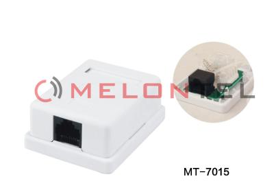 China ABS Single Port Surface Mount RJ45 Outlet Box White with PCB for Keystone Jack for sale