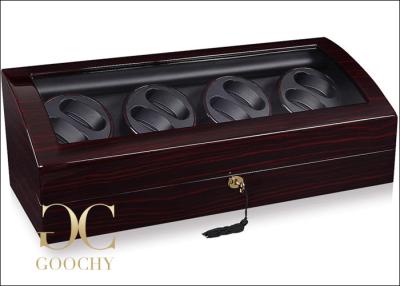 China PU Leather Quad Watch Winder , Battery Powered Watch Winder Boxes for sale