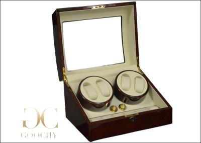 China Glossy Painting Two Watch Winder , Automatic Winding Watch Box for sale