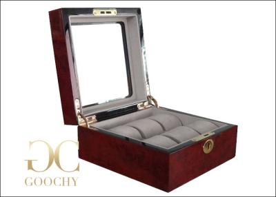 China Highly Lacquered Wooden Watch Display Case for 6 Watches Gift Box for Boyfriend for sale