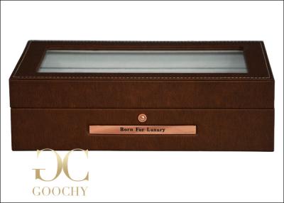 China 10 Gifts Leather Watch Storage Case / Luxury Watch Boxes For Men for sale