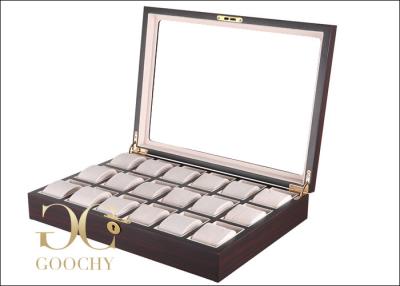 China 18 Piece Wooden Watch Display Case , Mens Watch Box For Brand Watches for sale