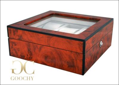 China 6 Audemars Piguet Wooden Watch Box With Glass Top Velvet Inner material , 240 X 250 X 125 Mm for sale