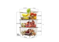 China Multiple Function Kitchen Pull Out Basket For Fruit And Vegetable 195mm Per Layer for sale