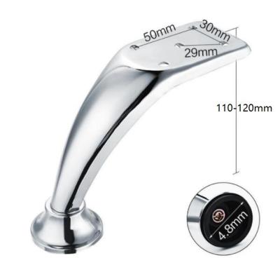 Cina Gambe cromate dei mobili metallici del ferro, gambe dei piedi del Governo del metallo 120/140mm in vendita