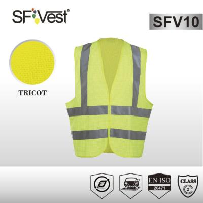 China veste 100% reflexiva da segurança da tela antiestática de tricô do poliéster com ISO de prata 20471 do EN da reunião da fita de 5cm, EN1149-5 à venda