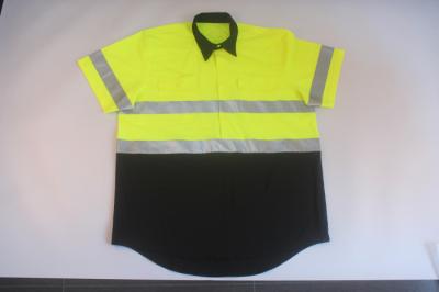 Cina Camice riflettenti di sicurezza della camicia inferiore rotonda dell'uomo, alto abito di visibilità in vendita