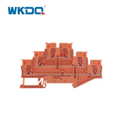 中国 JPT 2.5 - 3L Push In Triple Level Terminal Blocks DIN Rail Flame Retardant PA66 販売のため