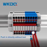China JPT 2.5 Feed Through Push In Terminal Block Quick Connect CE Certificate Soft Cable Compact Design for sale