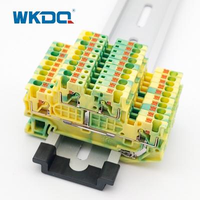 Cina Inserire livellato 2 il blocchetto JPTTB 1,5 PA66 V0 del morsetto di terra del PE della ferrovia di baccano in vendita