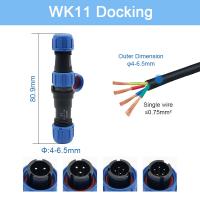 China Welding Cable Plug Socket Connector Waterproof IP68 Wk11 Docking Threaded Bayonet for sale