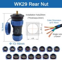 China Threaded Socket Cable Waterproof Connector Plug Panel Mount IP68 Wk29 Pin for sale
