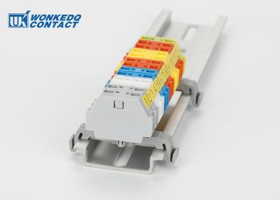 China 261-361B Strip Spring Clamp Terminal Block Connector Mini Rail With Mounting Carrier for sale