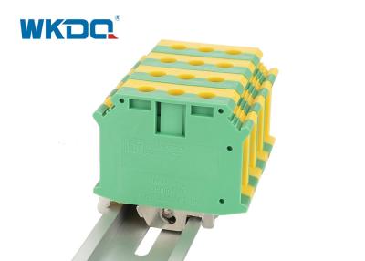 中国 JUISLKG 35の密集した普遍的な電気ターミナル ブロックの黄色の緑色のFrameproofingのナイロンPA66 販売のため