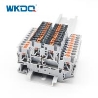 China 2 Level Push In Type Terminal Block Wiring Directly With Equipotential Bonder for sale