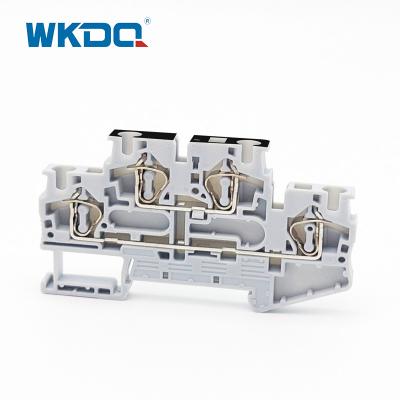 China 4 trilho nivelado do ruído do bloco de terminais 2 da gaiola da mola mm2 montado com bonder equipotencial à venda
