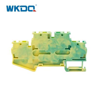 中国 多重レベルSTTB 4-PEのばねクランプ アース端子のブロック4mm2 販売のため