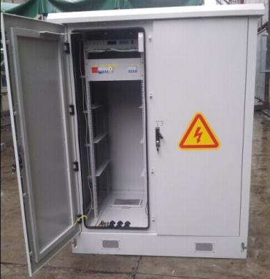 China IP55, 35U Telecom Tower Shelter, Outdoor Cabinet, Two Front Doors, With Fans, Monitoring for sale