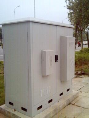 China Two Compartment Outdoor Street Cabinet With Two Air Conditioner, IP55, Enclosure, Shelter for sale