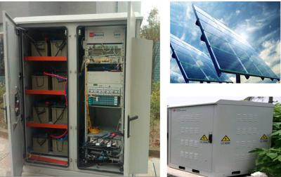 China (Solar Power + Generator + Batteries) Integrated Outdoor Telecom Cabinet, for remote area for sale